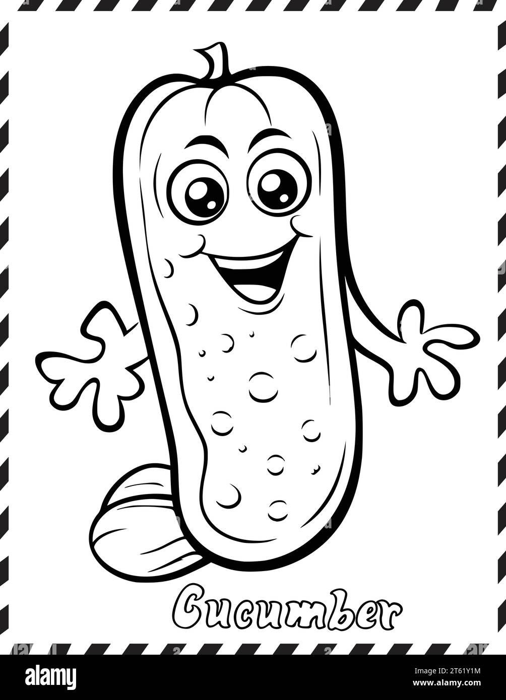 Coloriage de concombre dessin pour les enfants Banque d'images ...