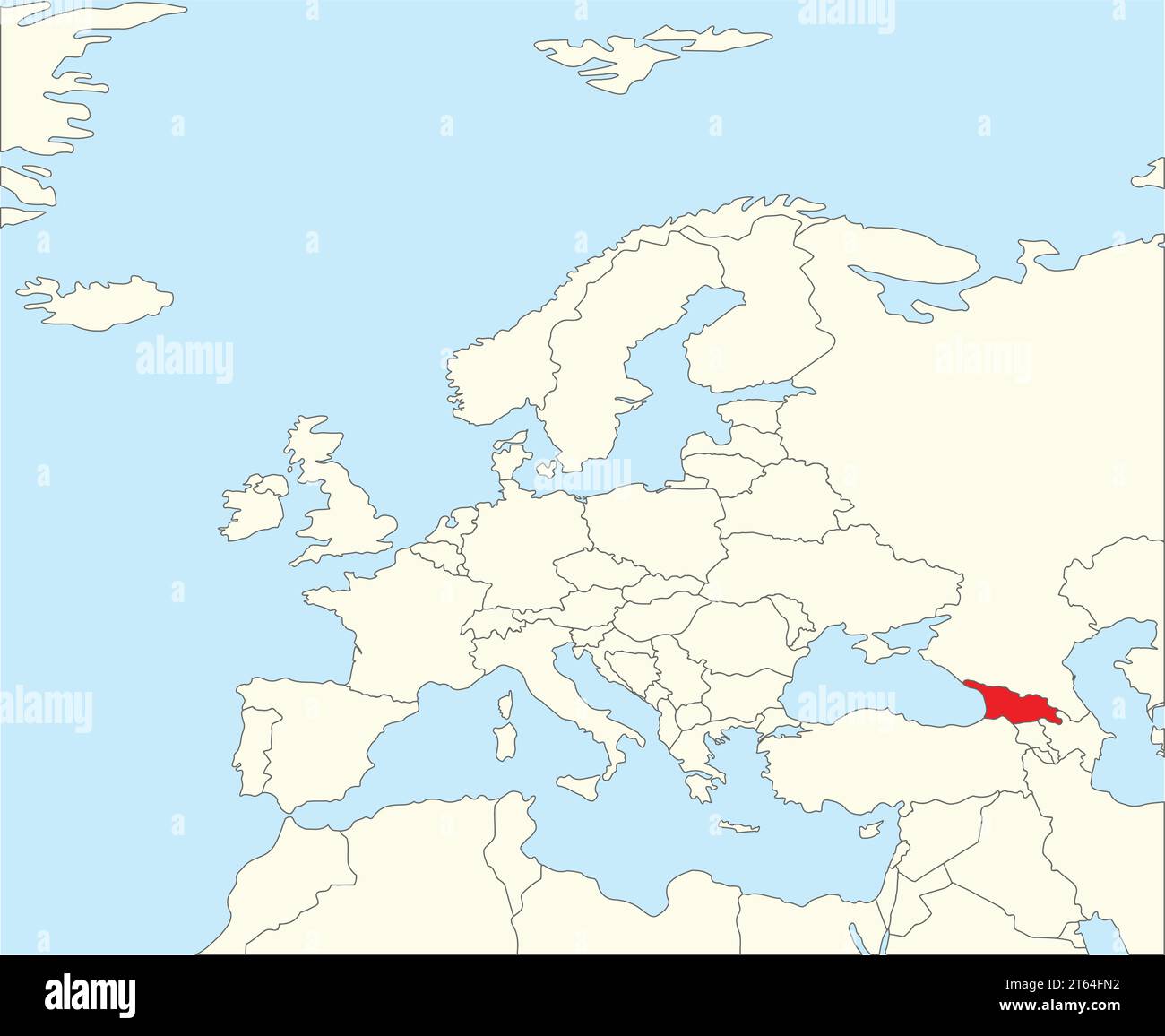 Georgia map europe Banque d'images vectorielles - Alamy