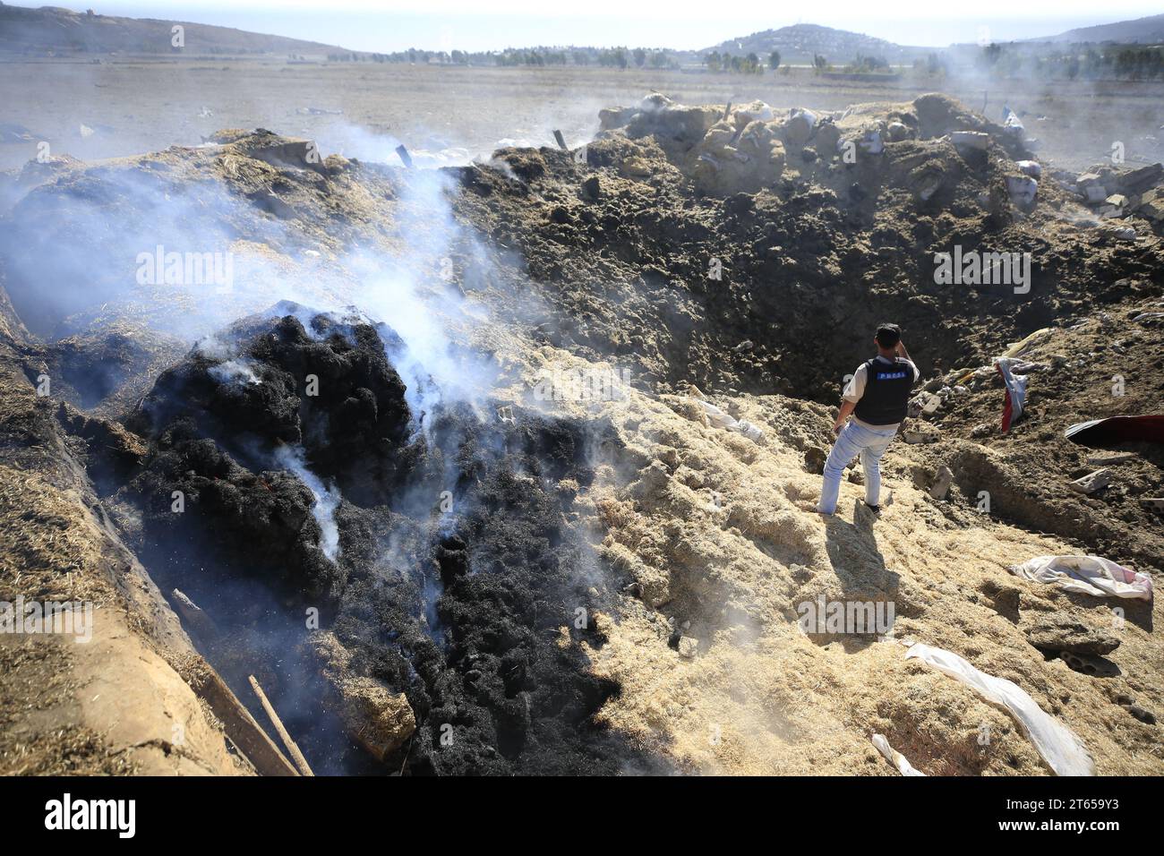 (231108) -- AL-KHIAM (LIBAN), 8 novembre 2023 (Xinhua) -- une photo ...