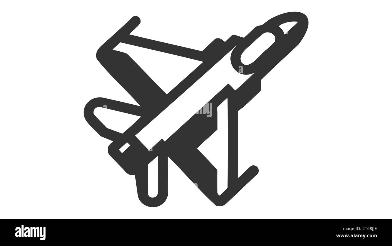 Icône de la marine de l'armée de l'air vecteur avion militaire de l ...