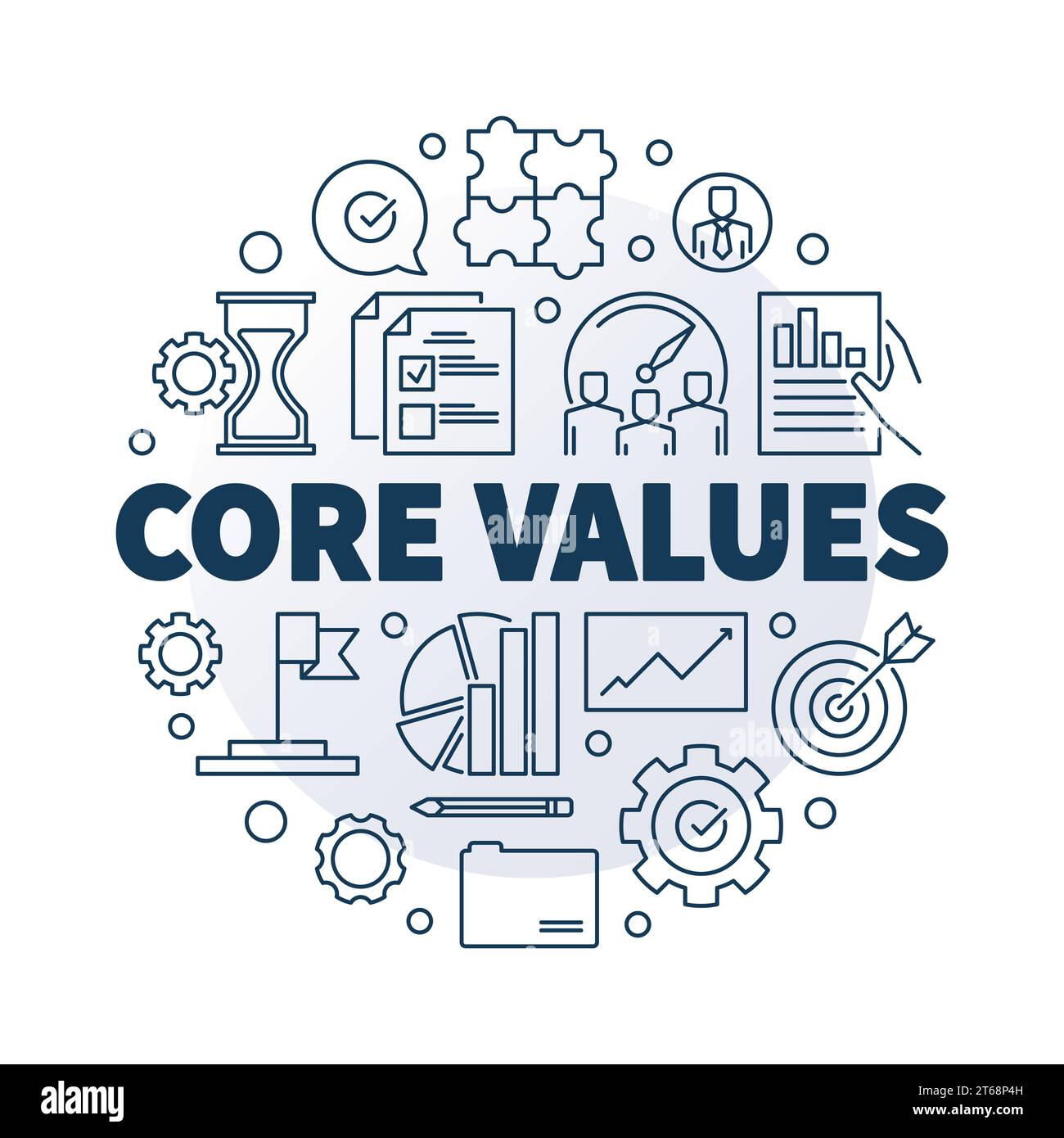 Core values icon set Banque de photographies et d’images à haute ...