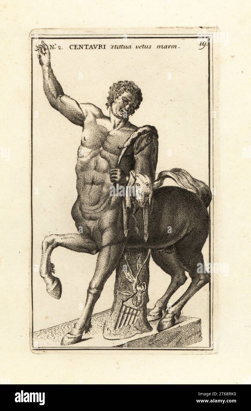 Statue d'un jeune centaure Nessus avec pedum et pelt d'animaux, par un sculpteur d'Aphrodisias ...