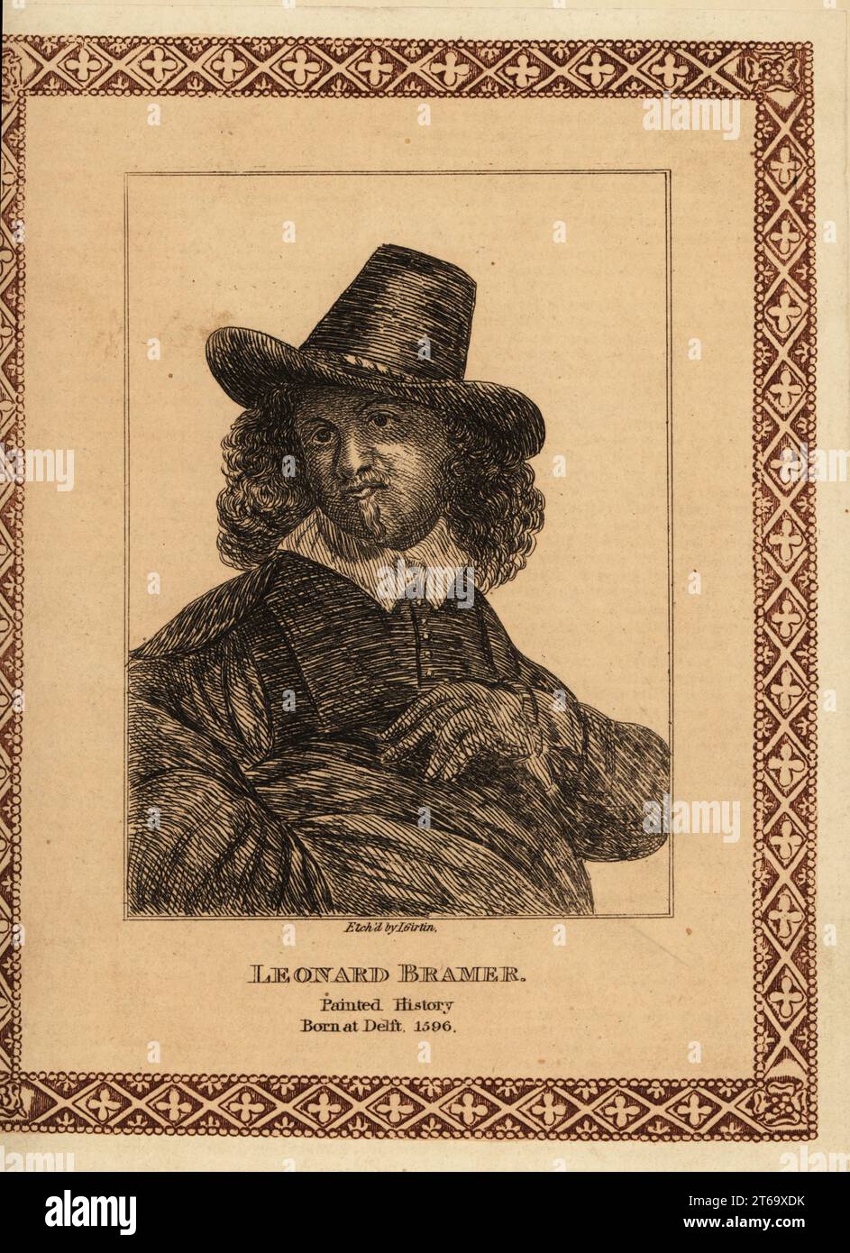 Portrait de Leonaert Bramer, peintre hollandais connu principalement ...