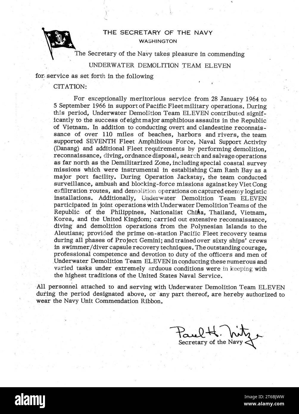 Underwater demolition team Banque d'images noir et blanc - Alamy