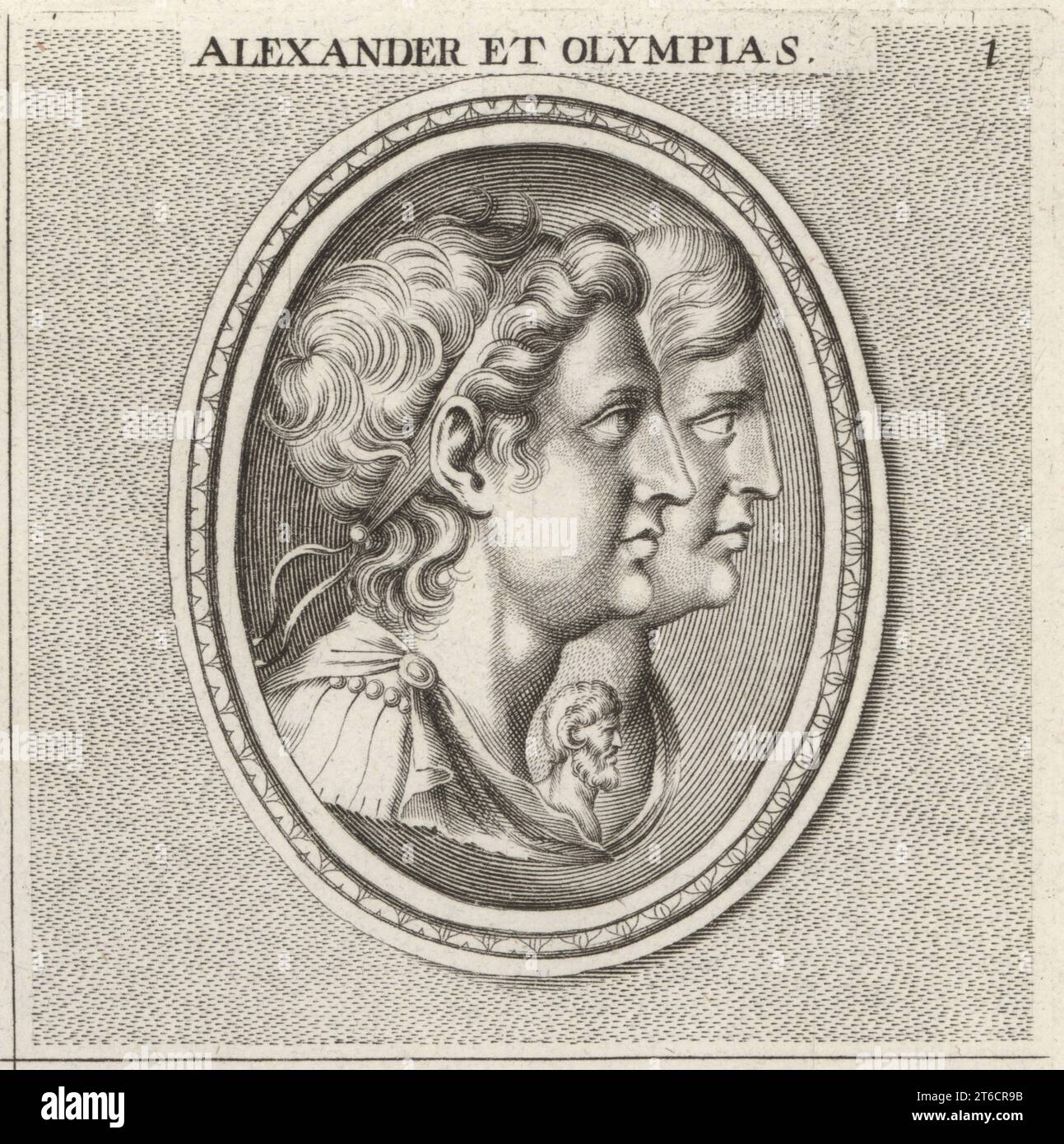 Alexandre le Grand et sa mère Olympias. Alexandre III de Macédoine, roi ...