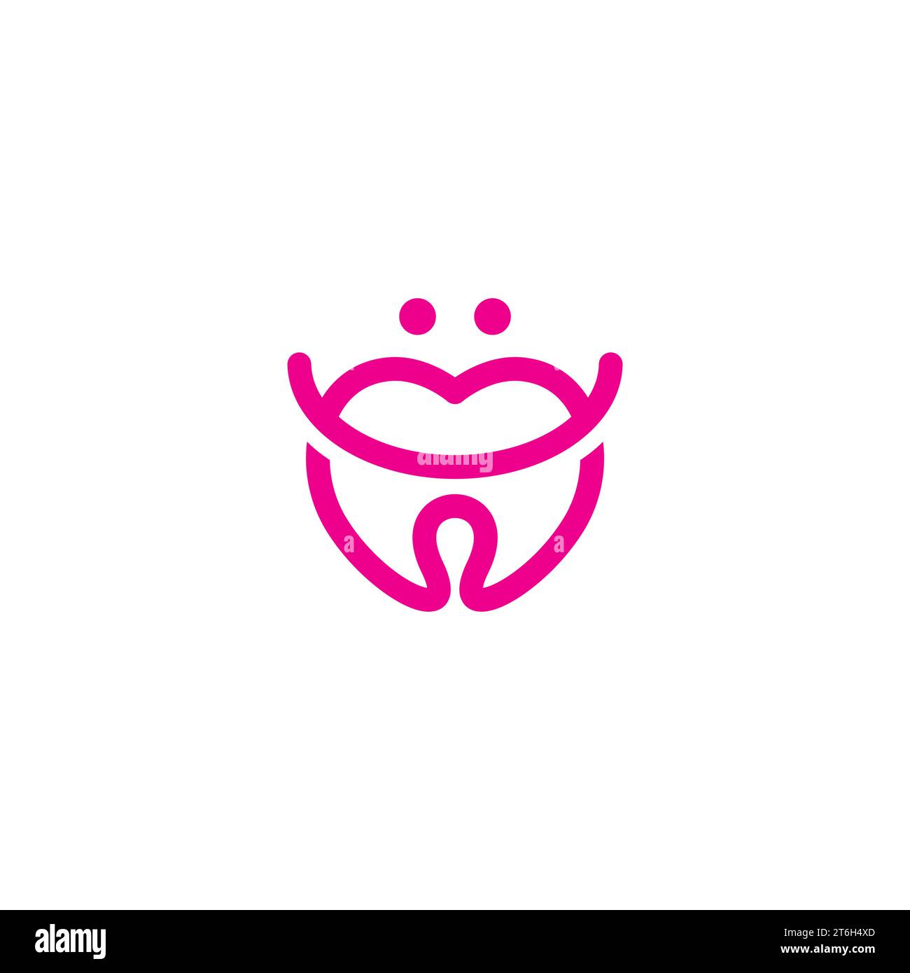 Logo Love Smile Dental. Icône dentaire Image Vectorielle Stock - Alamy