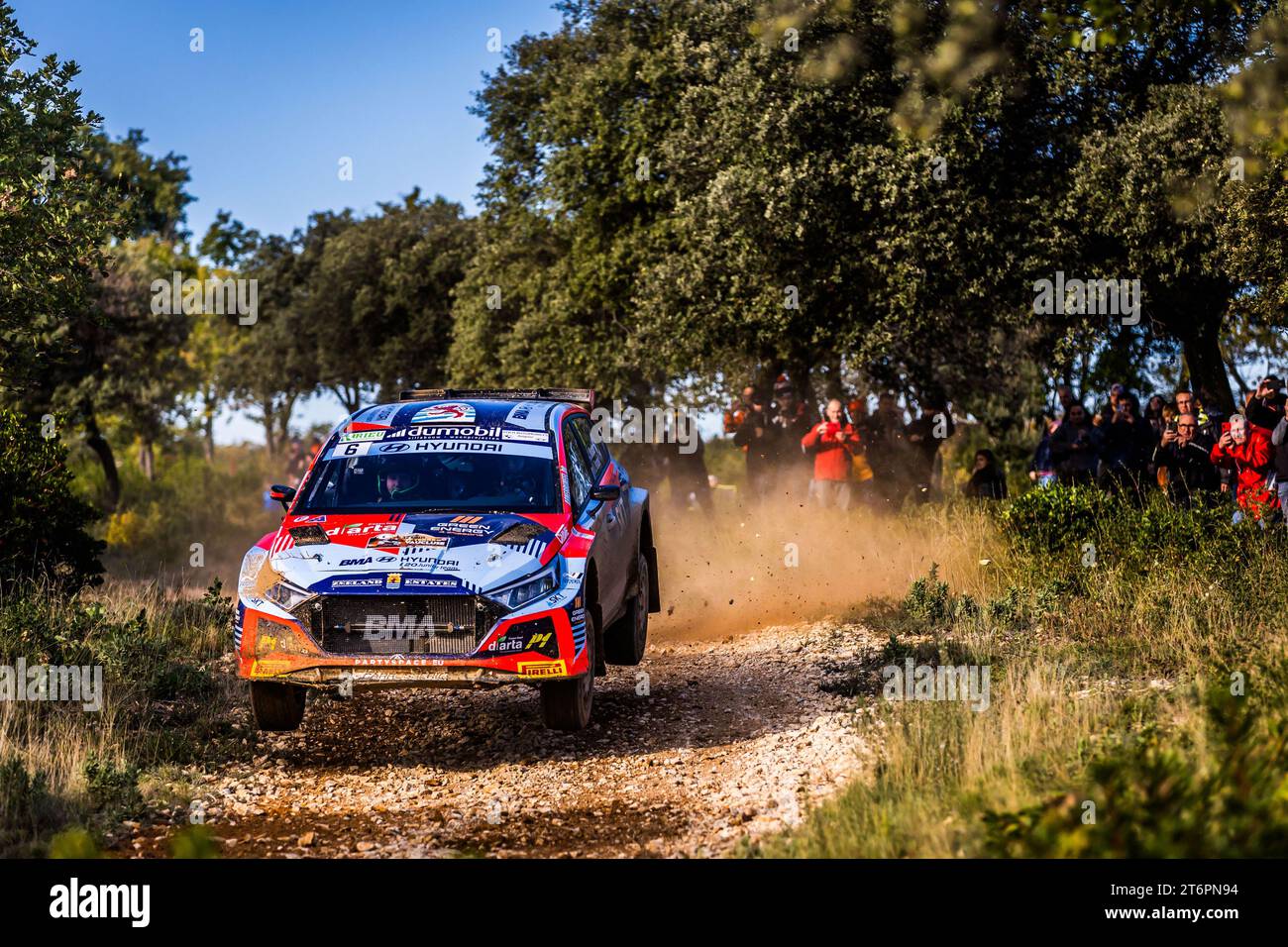 06 MUNSTER Charles, PASCAUD Loris, Hyundai i20N Rally2, action lors du Rallye Terre de Vaucluse ...