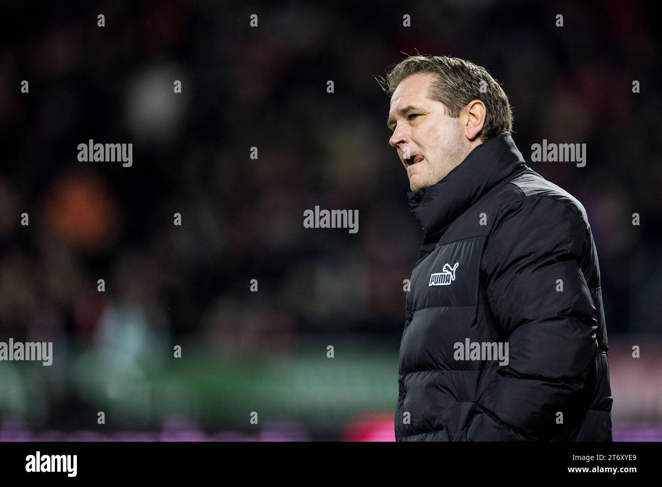 Herning, Danemark. 12 novembre 2023. Thomas Thomasberg, entraîneur-chef ...