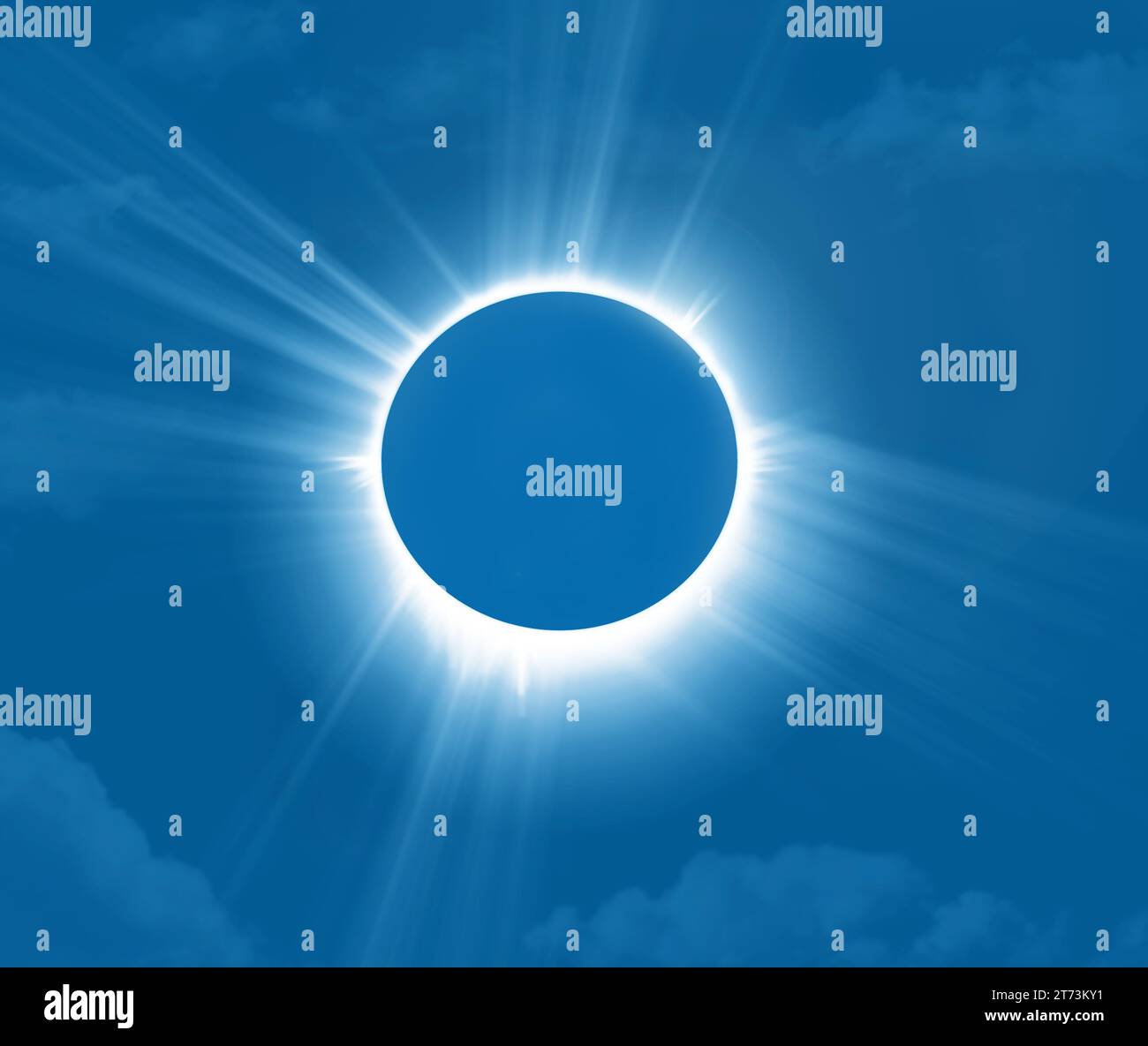 Art pour prévisualiser l'éclipse solaire totale aux USA, 8 avril 2024 ...