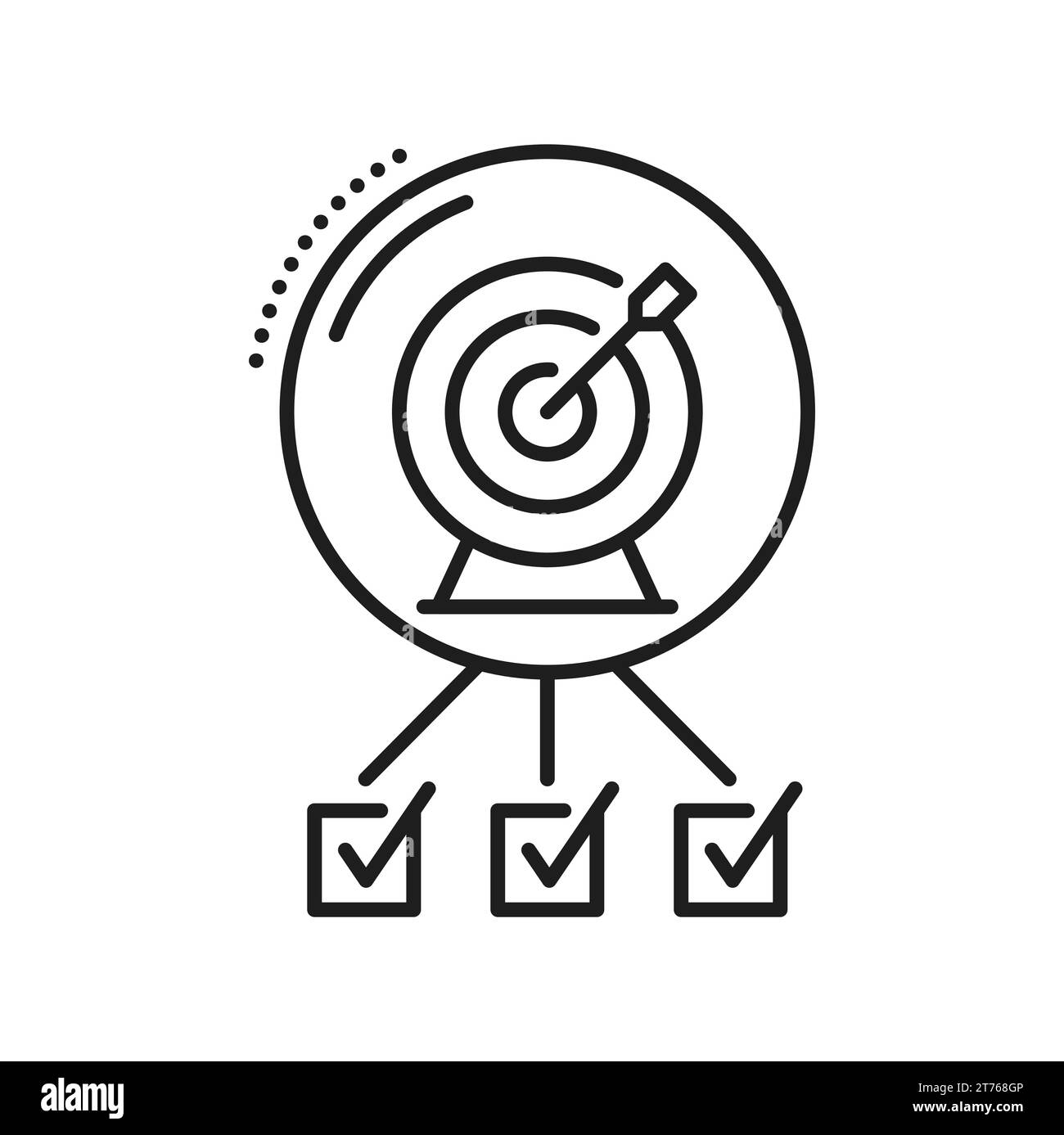 Icône planification. Symbole de projet, d'objectif, de gestion et de ...