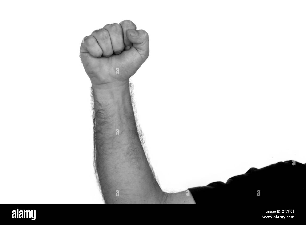 Signe la force du geste Banque d'images noir et blanc - Alamy