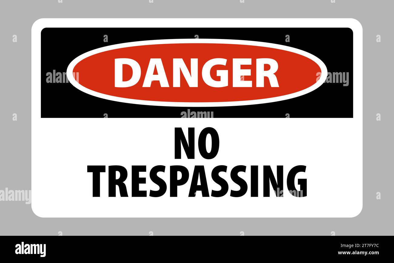 No trespassing sign Banque d'images vectorielles - Alamy