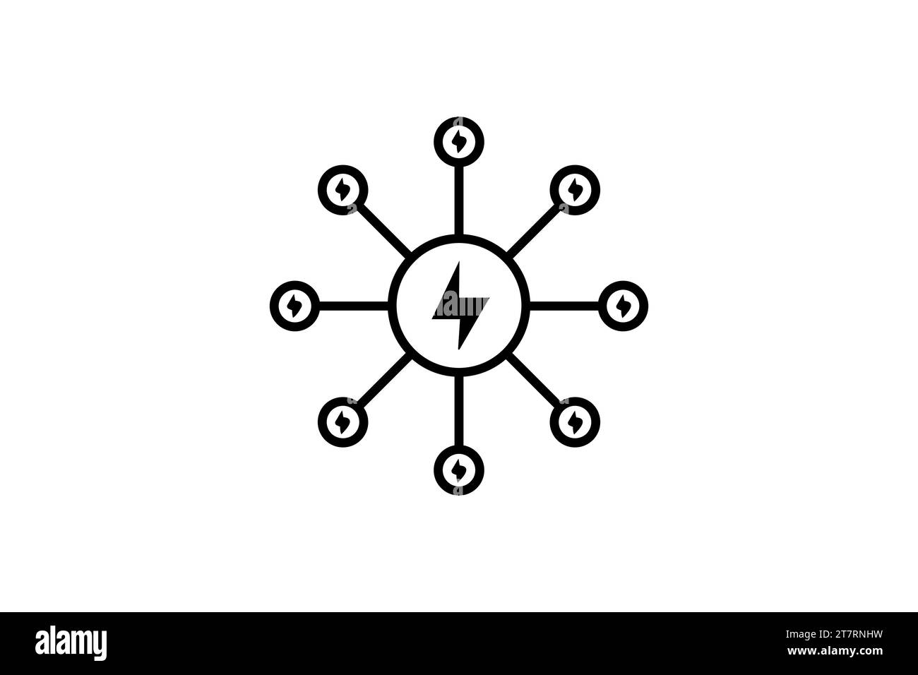 Smart grid city Banque d'images noir et blanc - Alamy