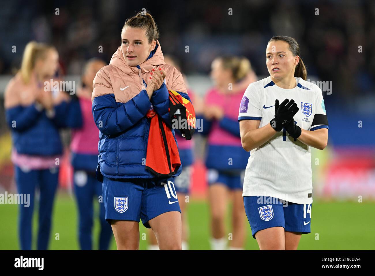 Ella Toone (10) d'Angleterre et Fran Kirby (14) d'Angleterre photographiés lors d'un match de ...