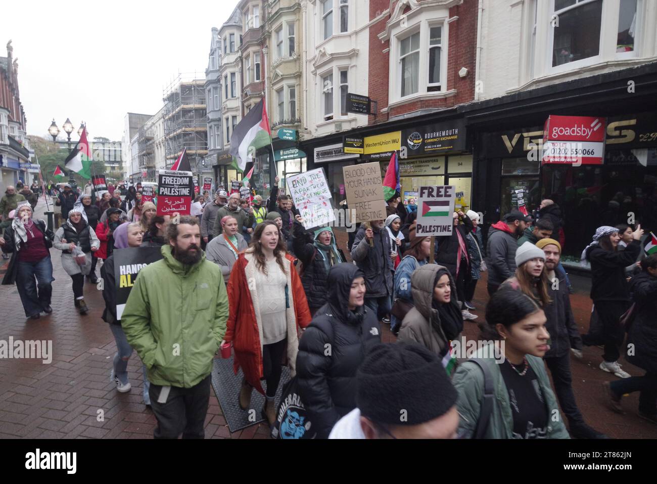 Marche pour un cessez le feu à gaza bournemouth Banque de photographies ...