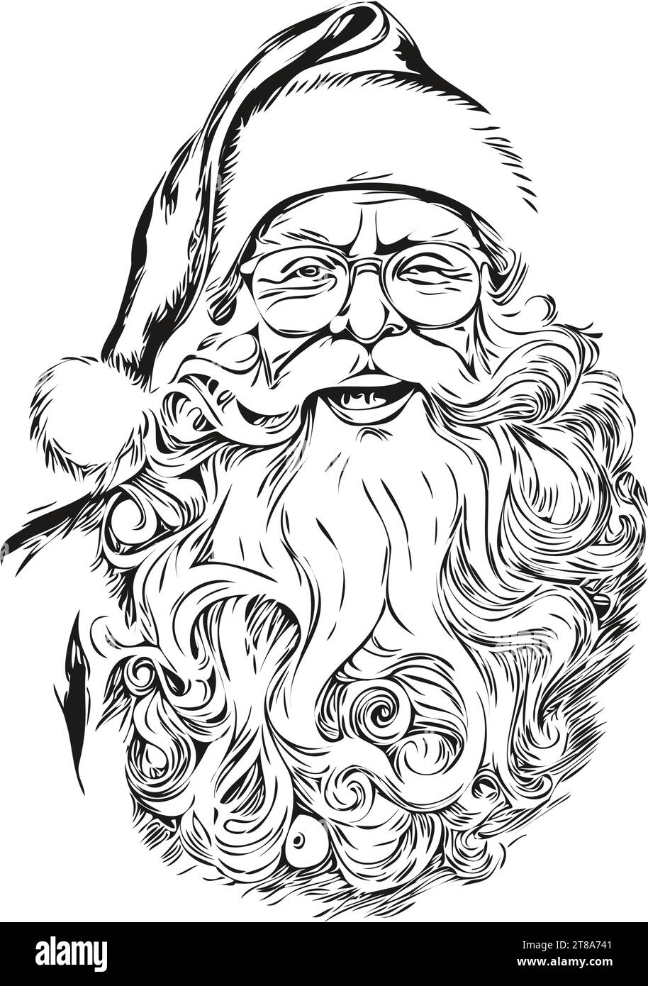 Père noël noir Banque d'images détourées - Alamy