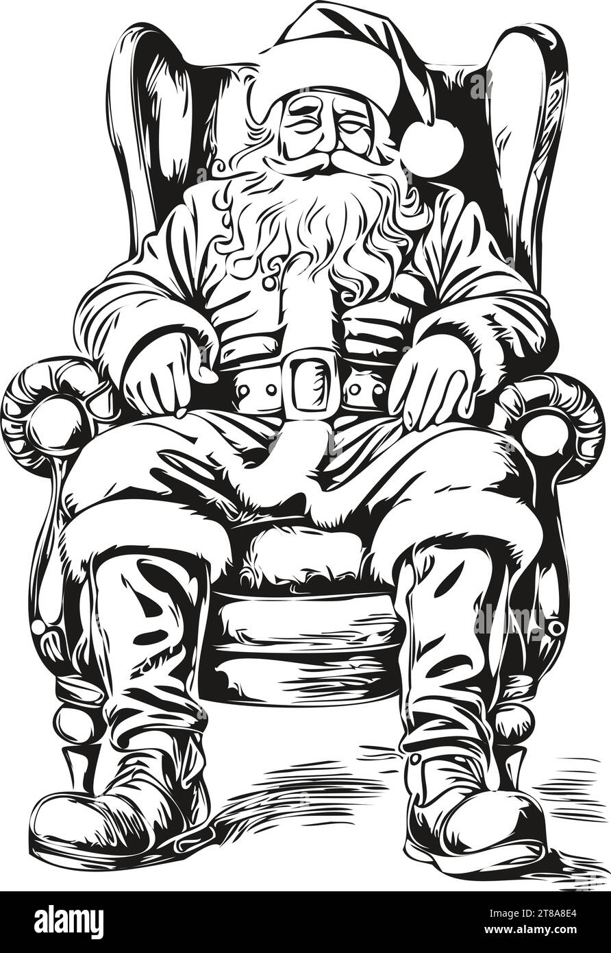 Père noël noir Banque d'images détourées - Alamy