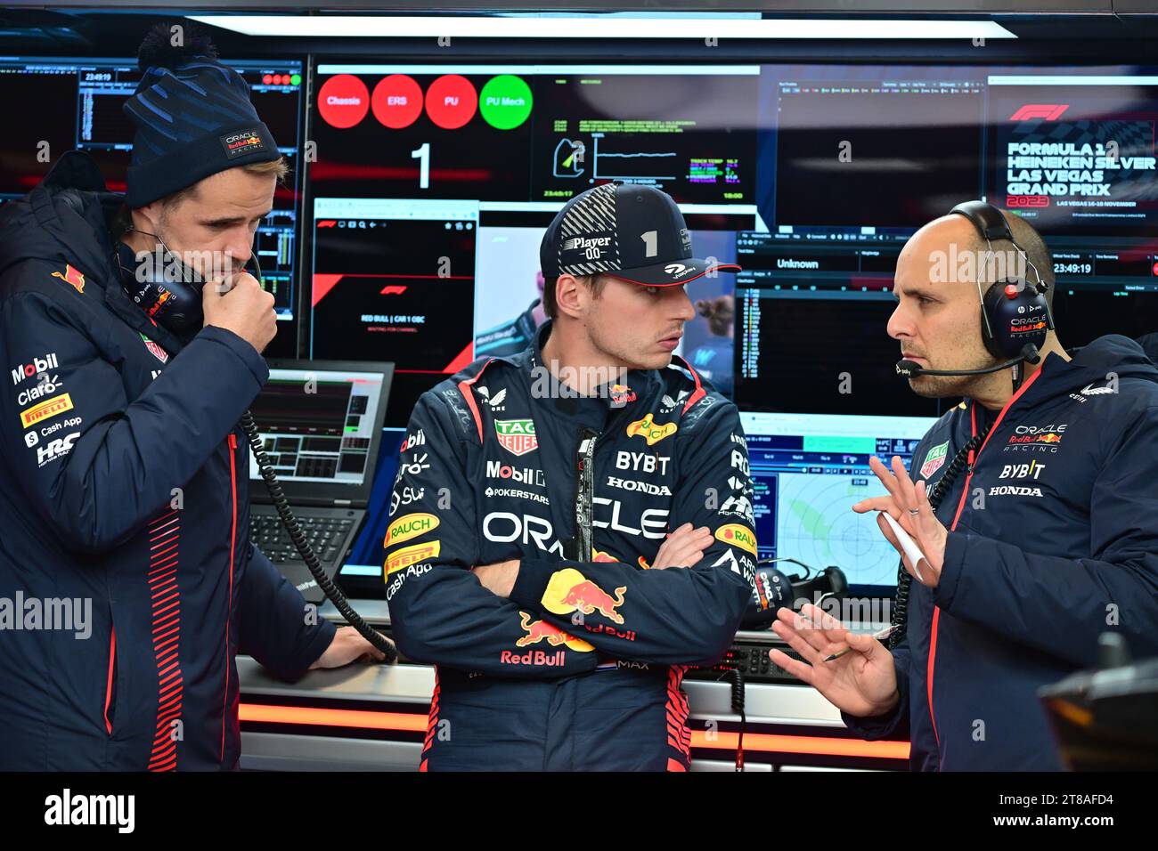 VERSTAPPEN Max (ned), Red Bull Racing RB19, portrait lors du Grand Prix Heineken Silver Las ...