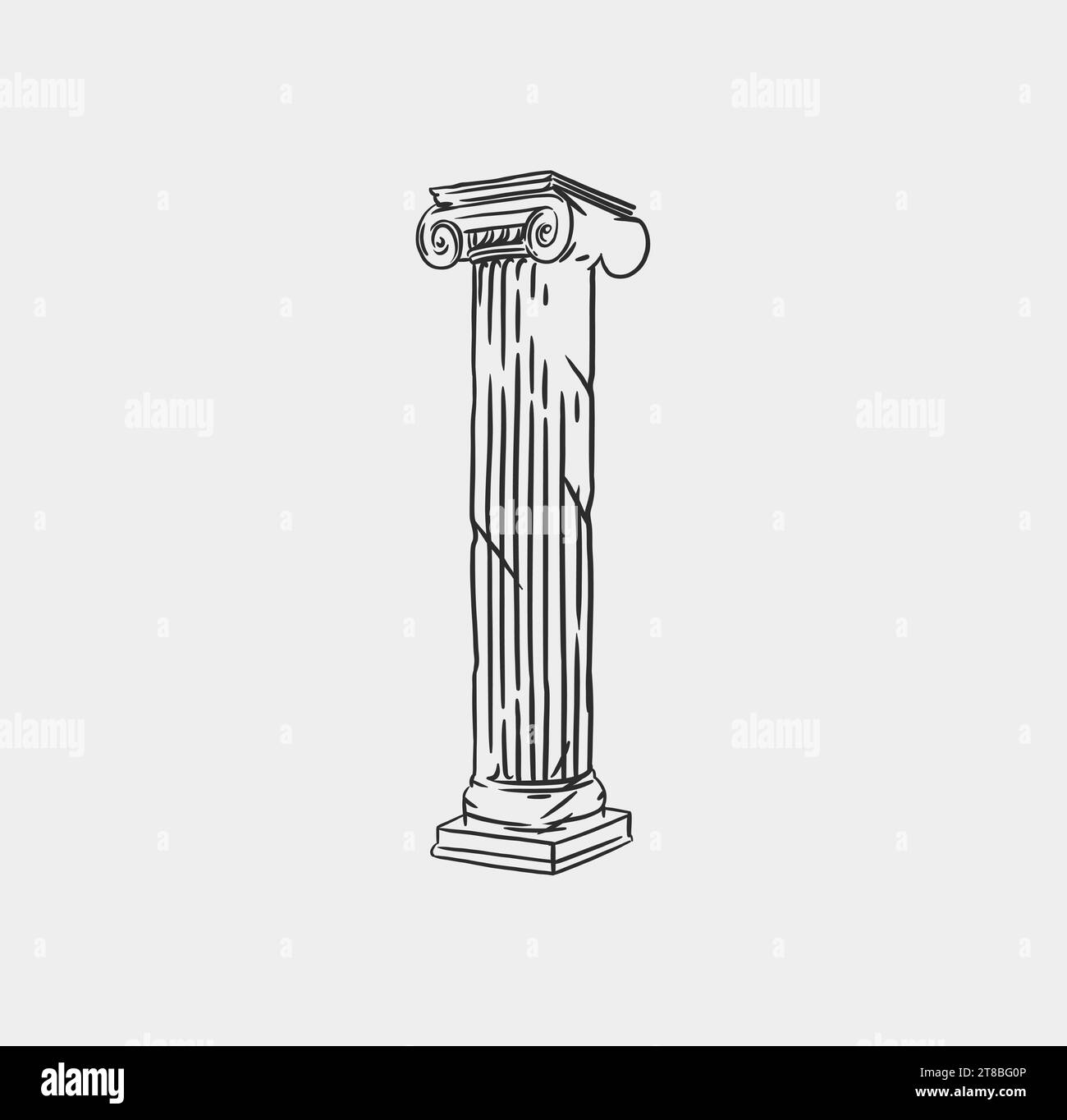 Columna de ilustración Banque d'images noir et blanc - Alamy