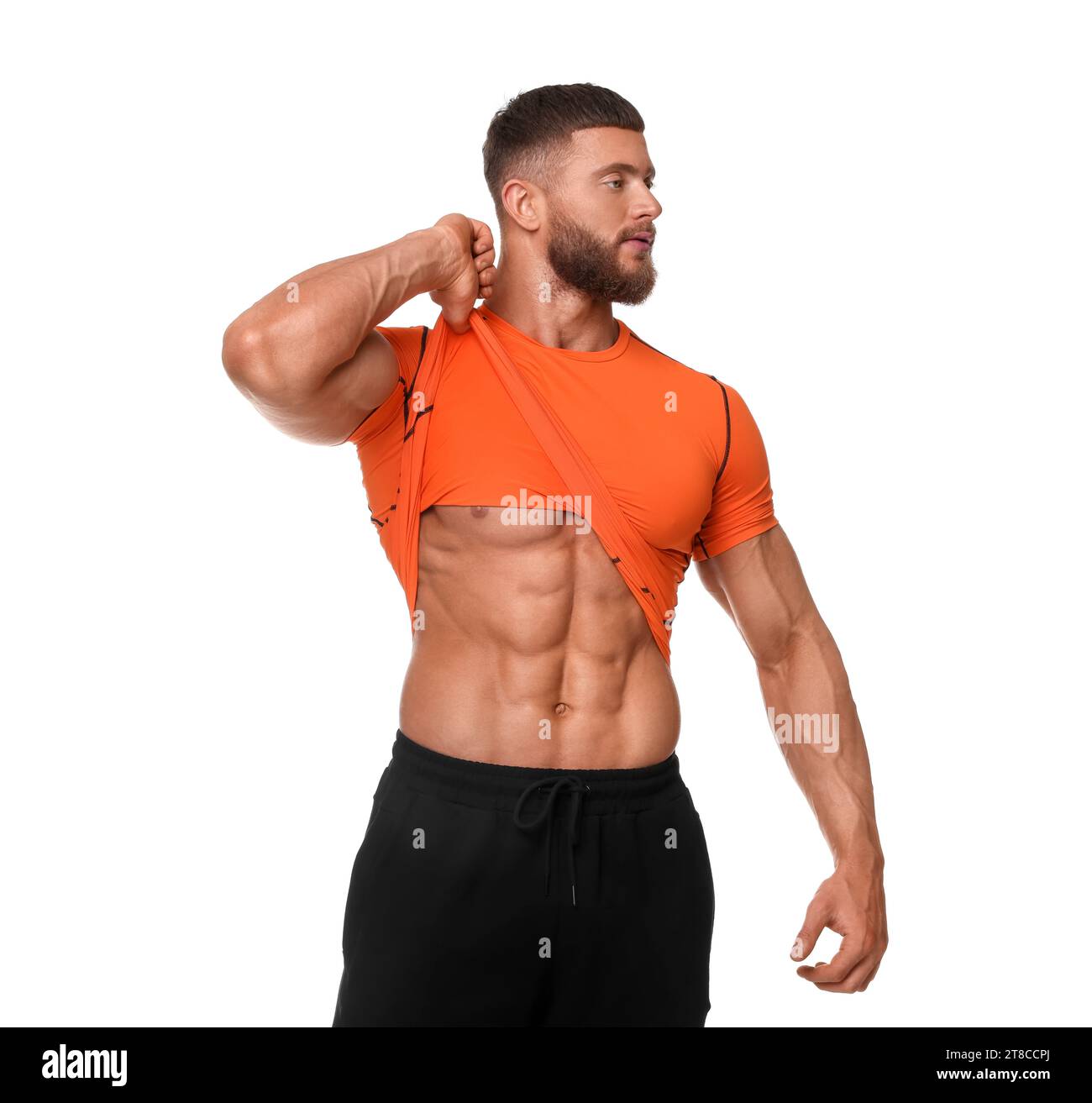 Young bodybuilder showing muscles Banque de photographies et d’images à ...