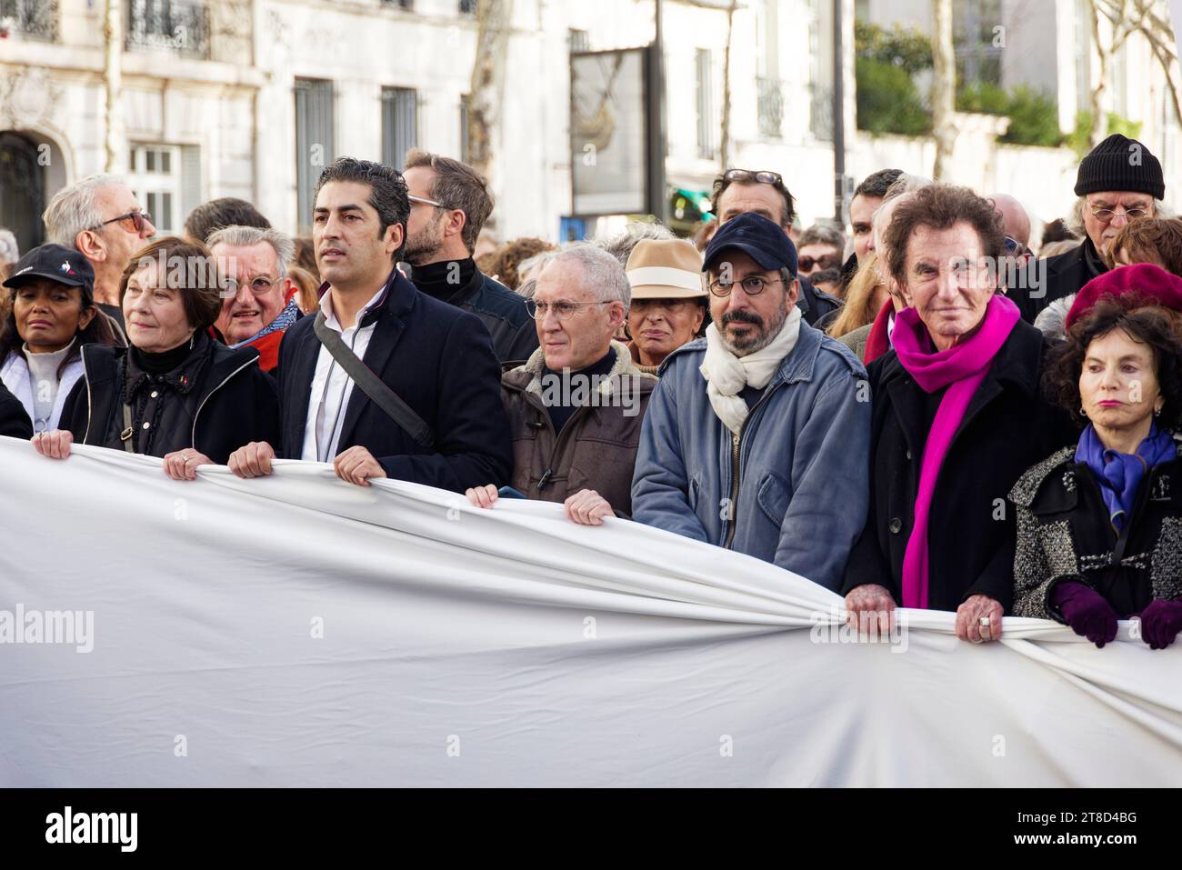 Paris, France. 19 novembre 2023. Macha Meril, Jack Lang et Monique Lang ...