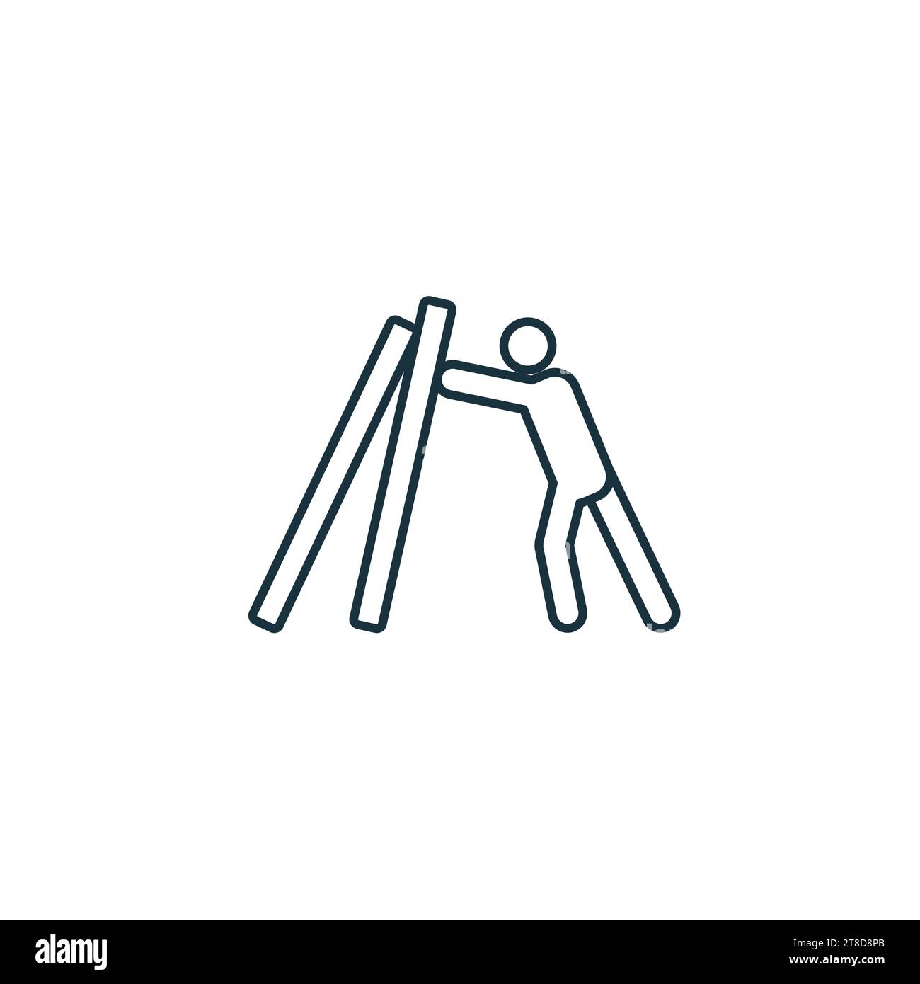 Icône de contour de résilience. Signe simple monochrome de la ...