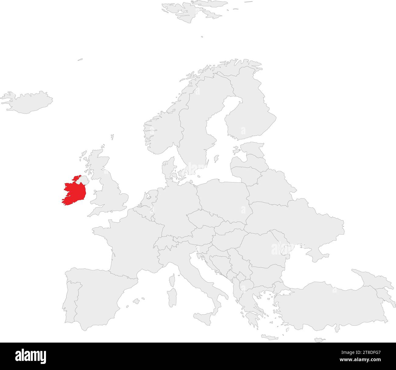 Mapa de europa continente silueta Banque de photographies et d’images à ...