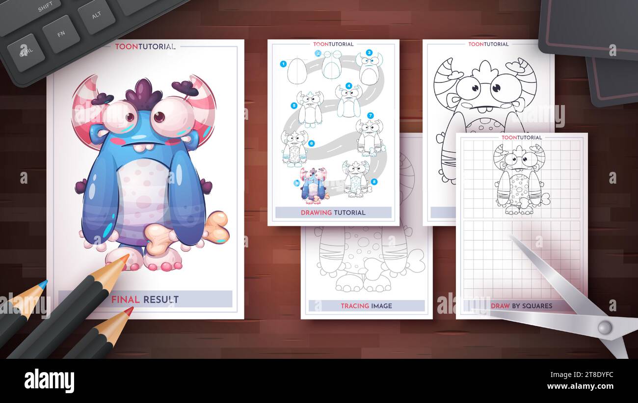 Comment dessiner un Bull. Tutoriel de dessin étape par étape. Dessiner ...