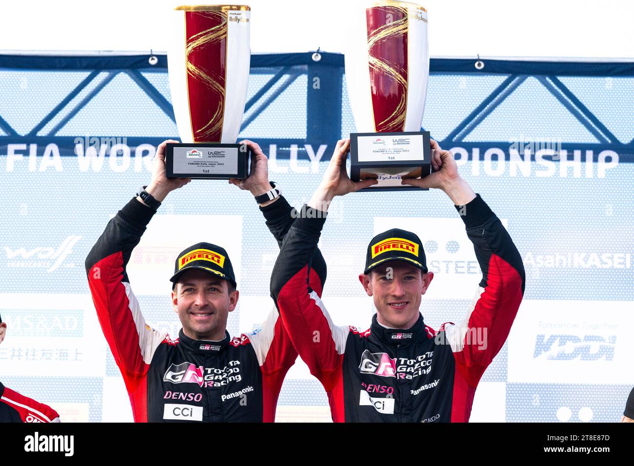 Elfyn Evans secured a lights-to-flag victory on November 19 at FORUM8 ...