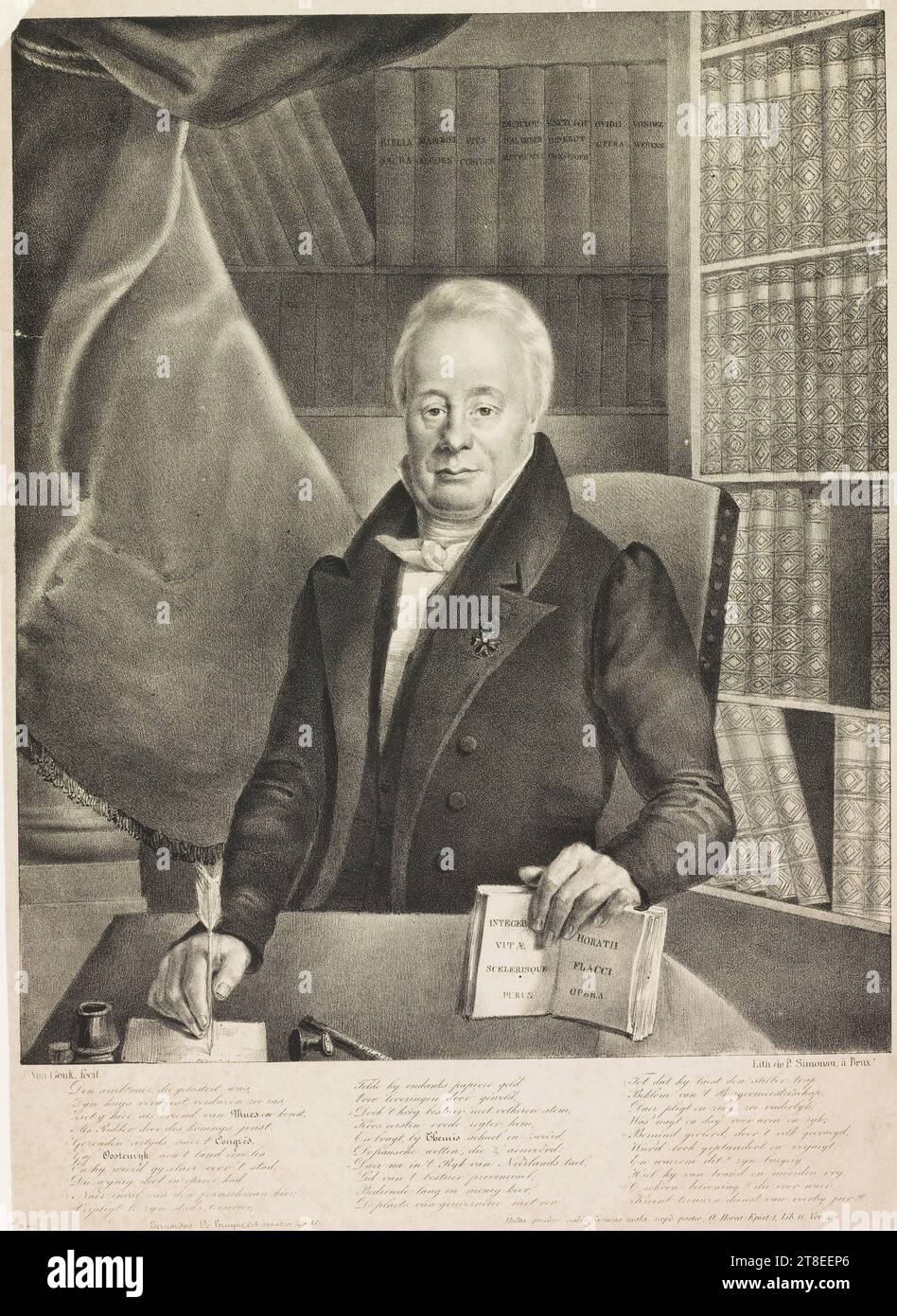 ENTIER VITÆ SCELERISQUE PURIS HORATII FLACCI OPERA. J. van Genk, fecit ...