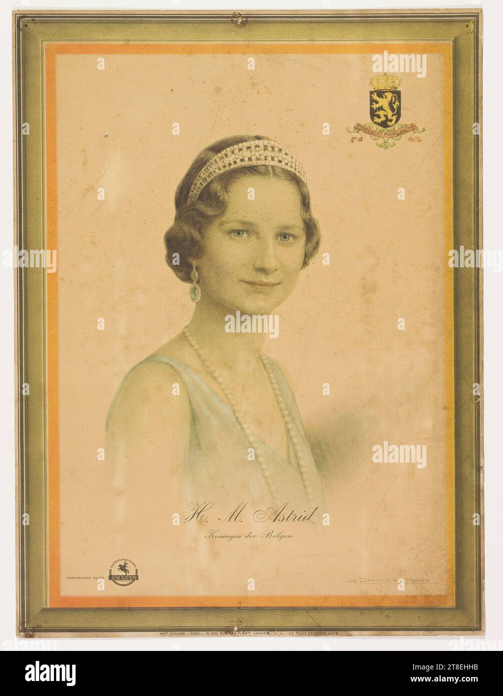 L'UNITÉ FAIT LE POUVOIR. S.M. Astrid Reine des Belges. OFFERT PAR super ...