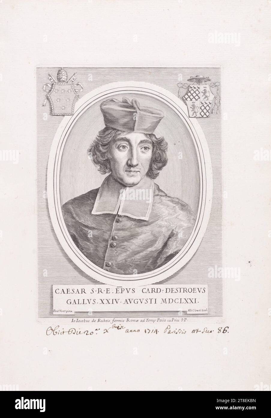 Iacobus de rubeis formis romae ad temp Banque de photographies et d ...