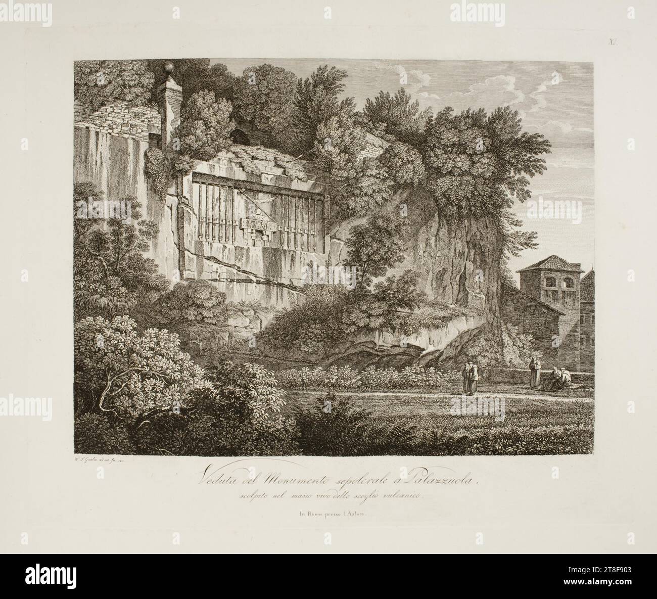 Vue du monument sépulcral à Palazzuola, Wilhelm Friedrich Gmelin, 1760 ...