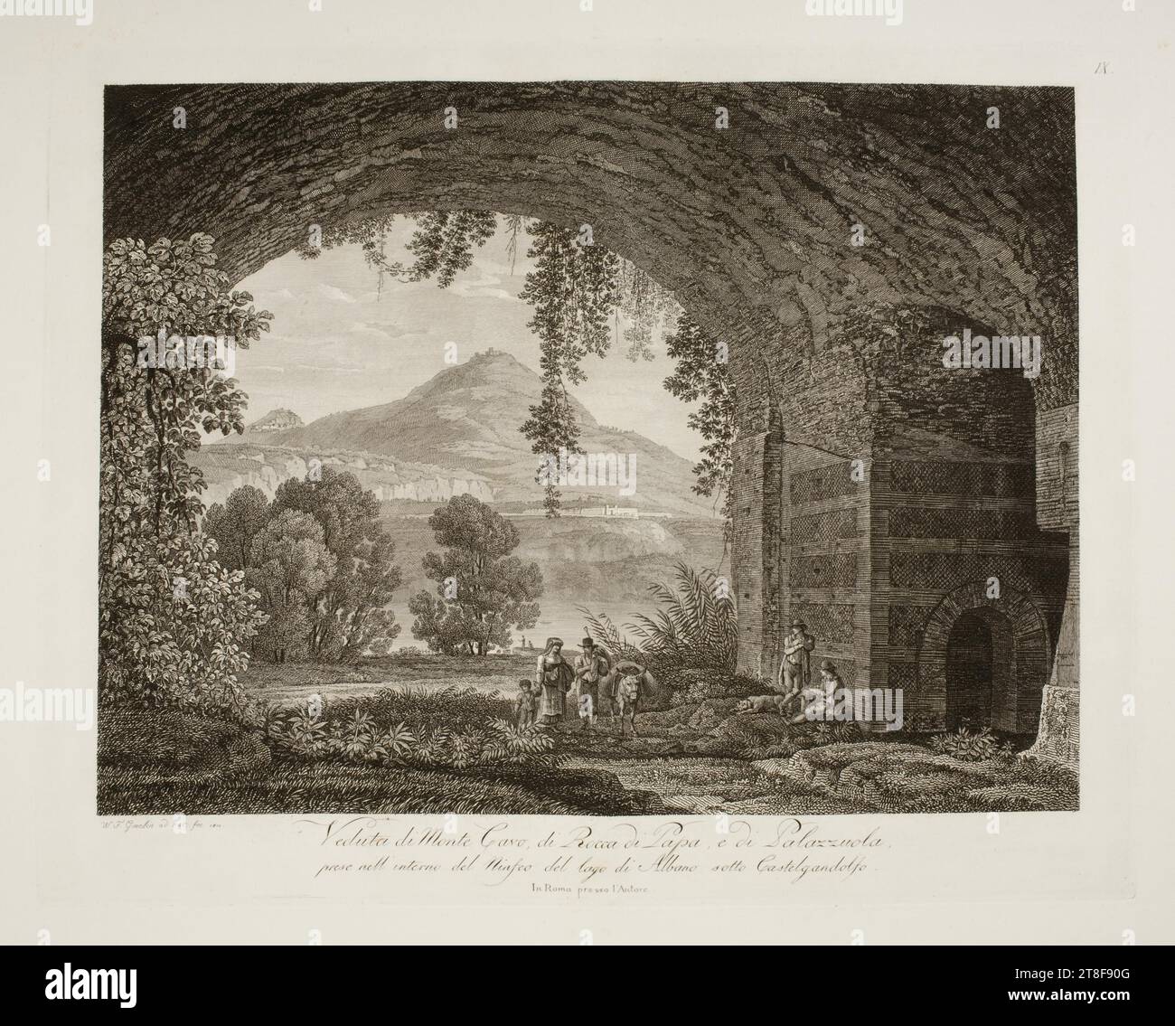 Vue de Monte Cavo, di Rocca di Papa et Plazzuola vu de l'intérieur du ...