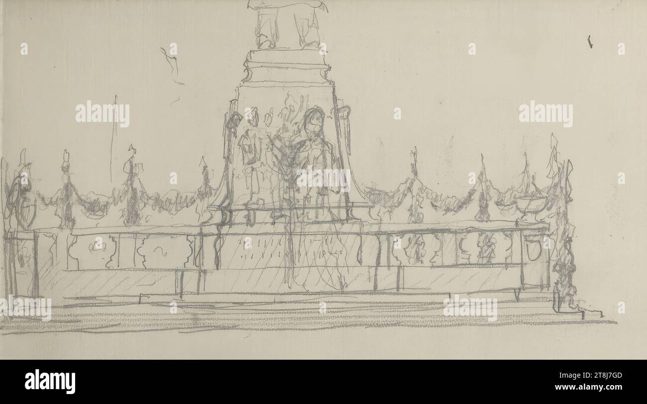 Dessin pour un monument, carnet de croquis Swoboda Emerich Alexius ; 32 ...