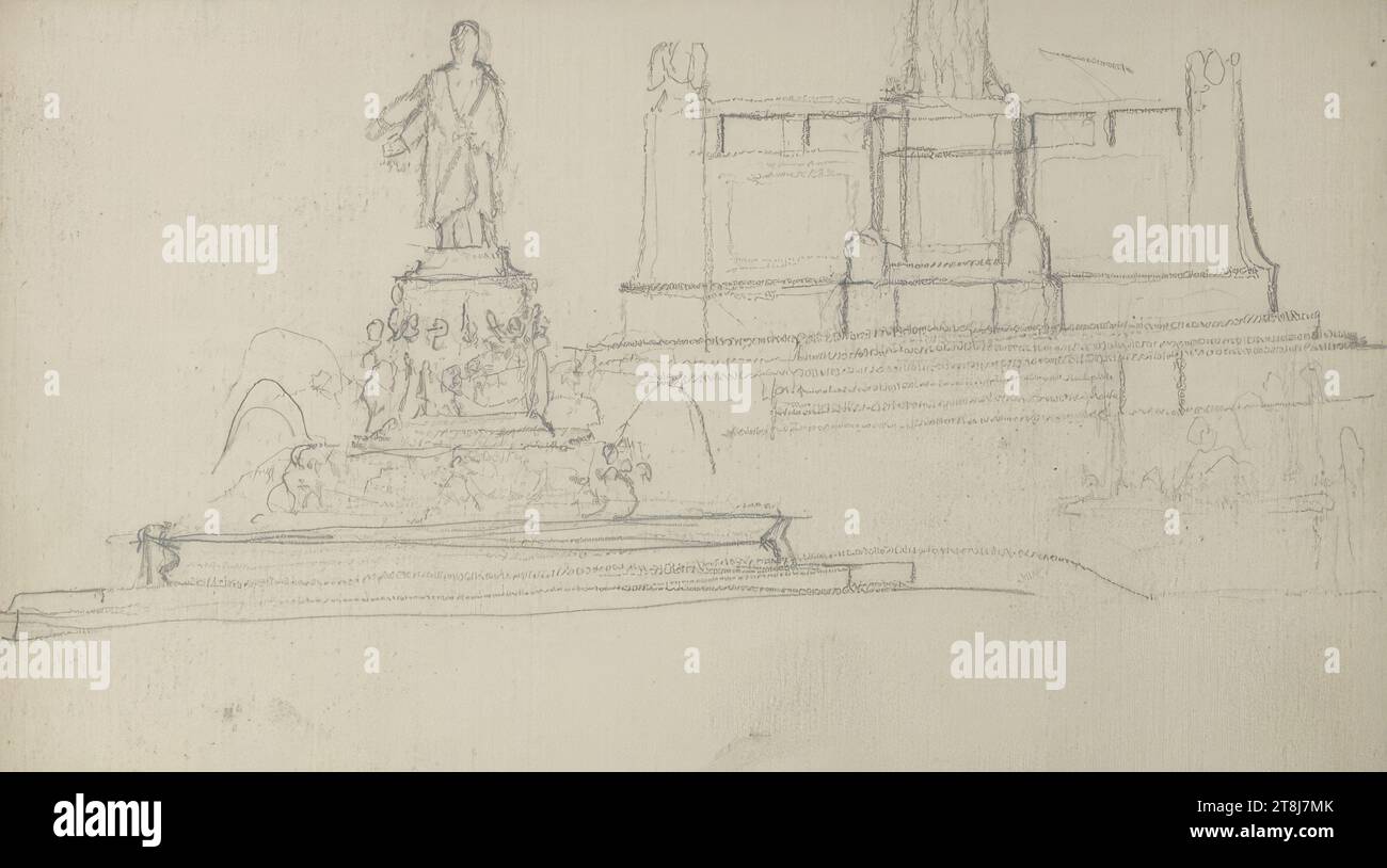 Dessin pour un monument, carnet de croquis Swoboda Emerich Alexius ; 32 ...