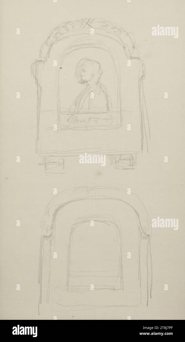 Dessin pour un monument, carnet de croquis Swoboda Emerich Alexius ; 32 ...