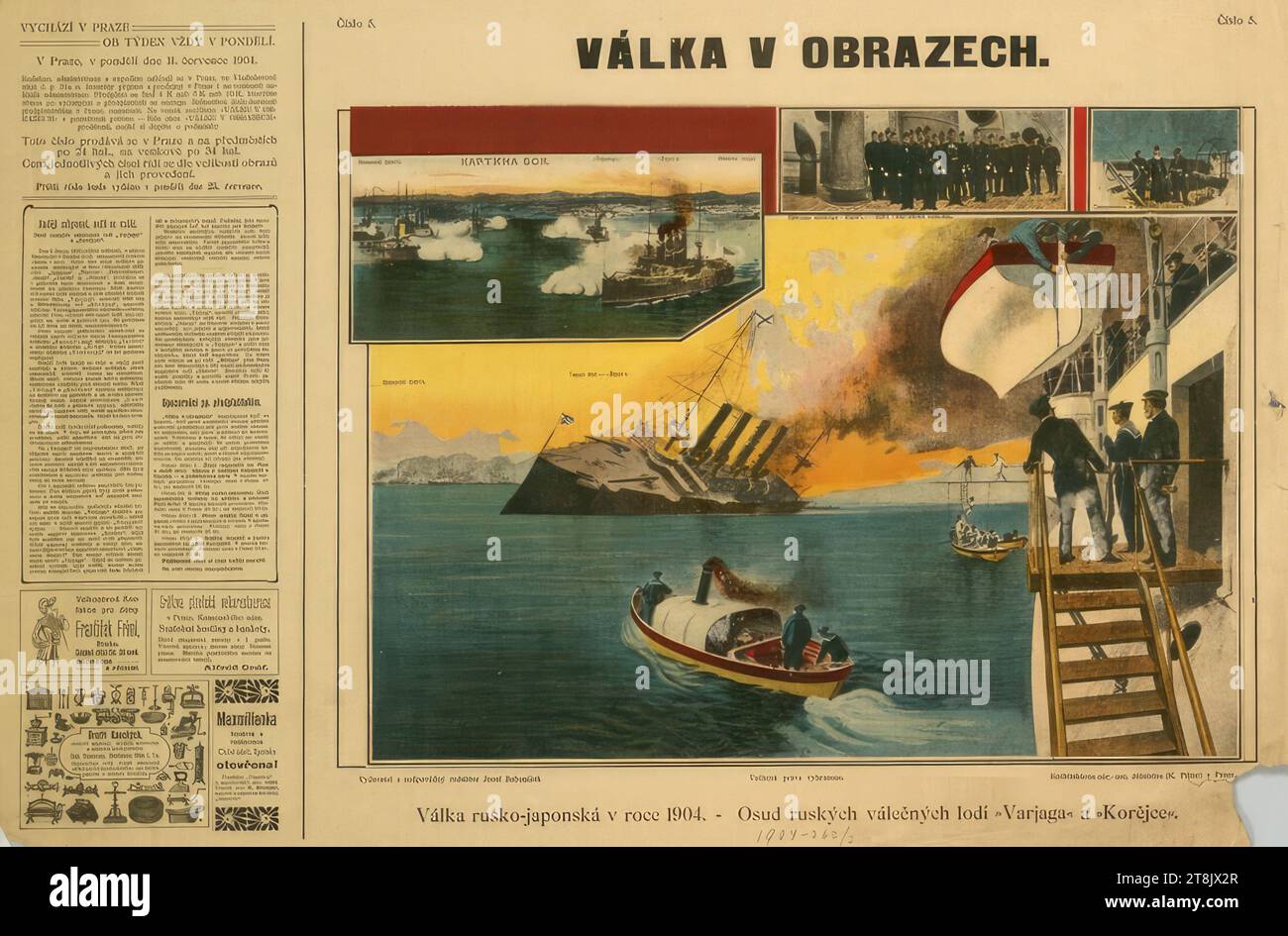 VÁLKA V OBRAZECH. V Praze, v pondelí dne 11. cervence 1904. Válka rusko ...