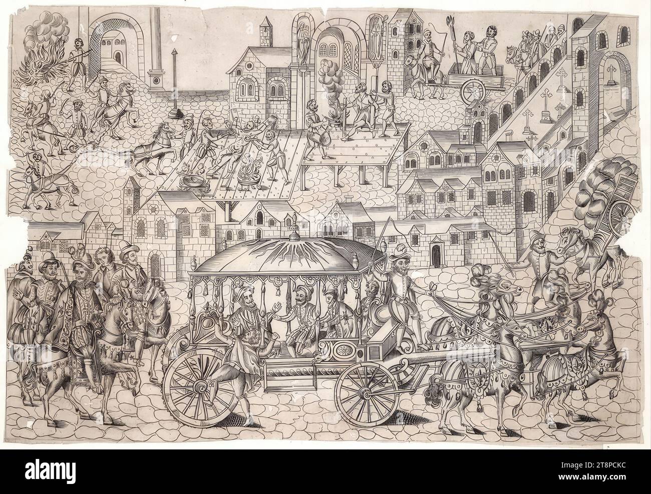 Assassinat du roi Henri IV de France le 14 mai à Paris et exécution du ...