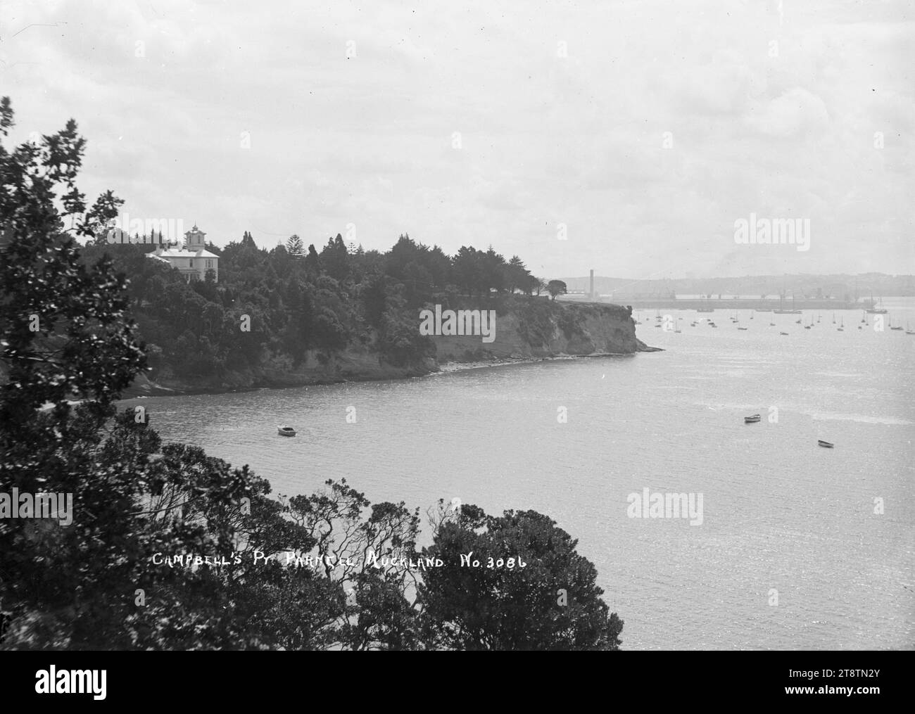 Vue de Campbell's point, Parnell regardant vers Auckland, Nouvelle ...