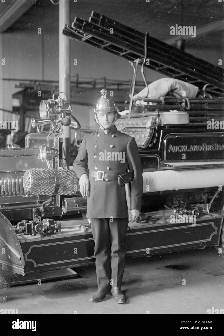 Caserne de pompiers centrale Banque d'images noir et blanc - Alamy