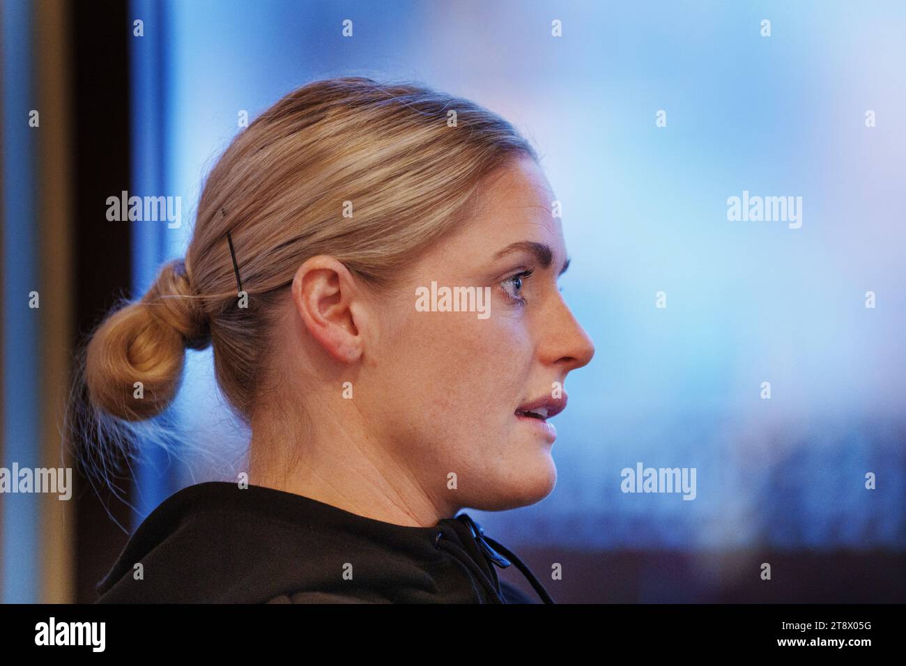 Denmarks Sarah Iversen lors de la journée médiatique de l'équipe ...