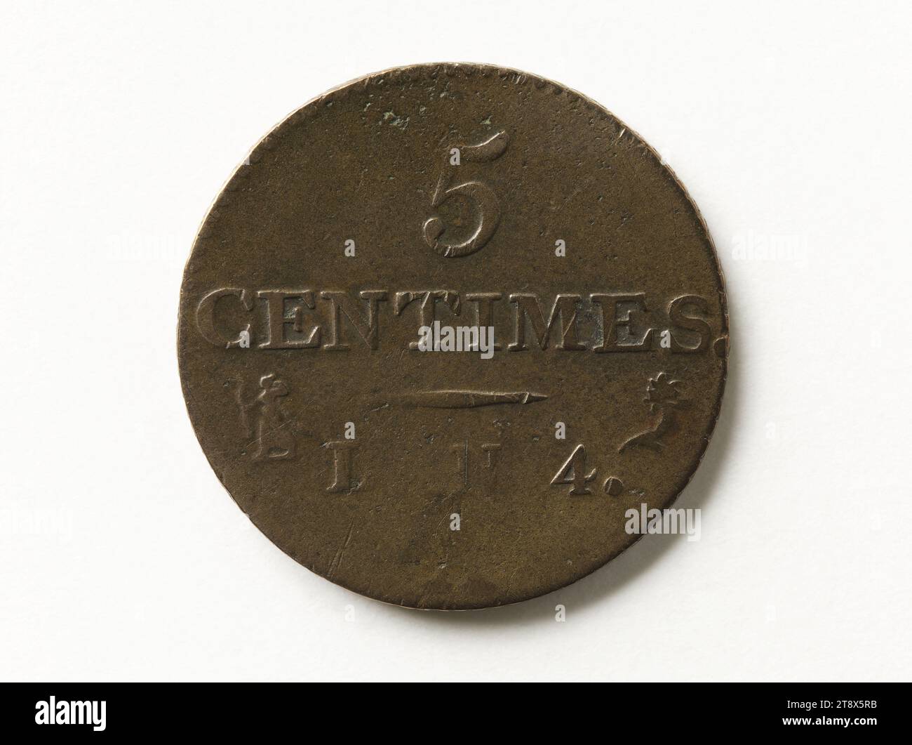 Pièce de cinq centimes, année IV (1796), Dupré, Augustin ou Auguste ...