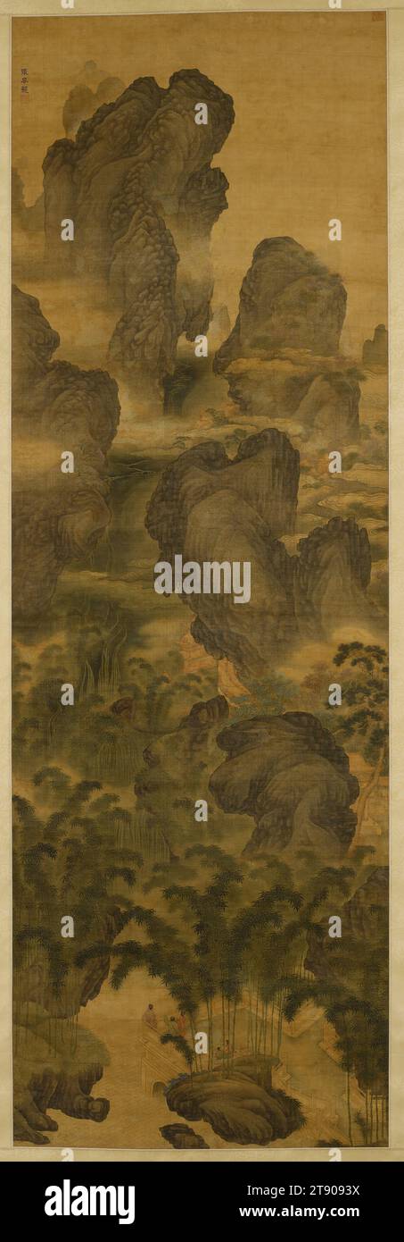 Montagnes imposantes et cascades fantastiques, c. 1600, Zhang Chenglong ...