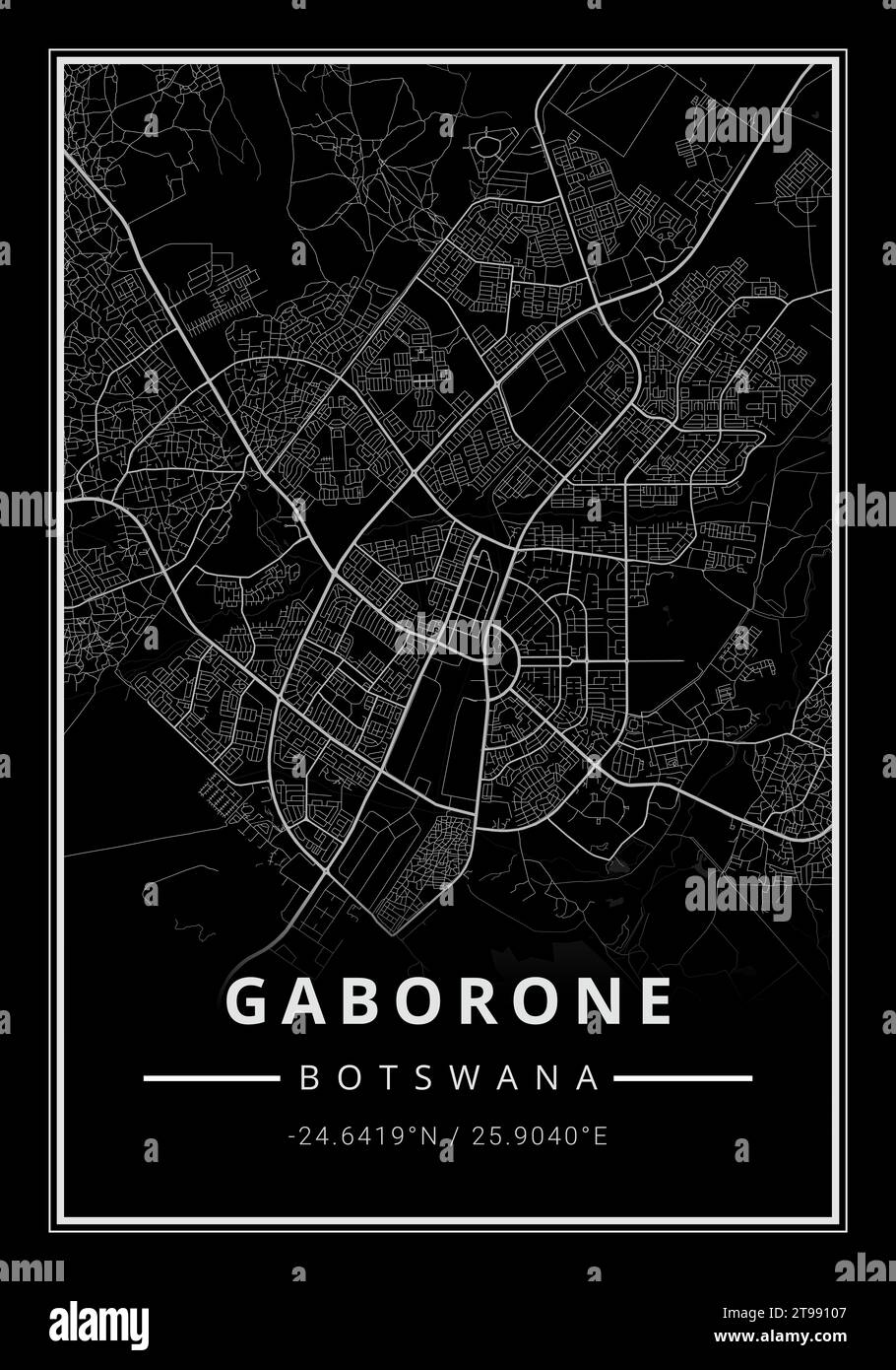 Carte de gaborone Banque de photographies et d’images à haute résolution - Alamy