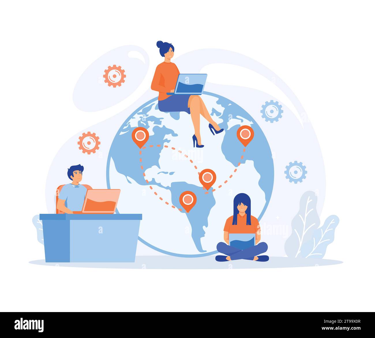 Offshore worker Banque d'images vectorielles - Alamy