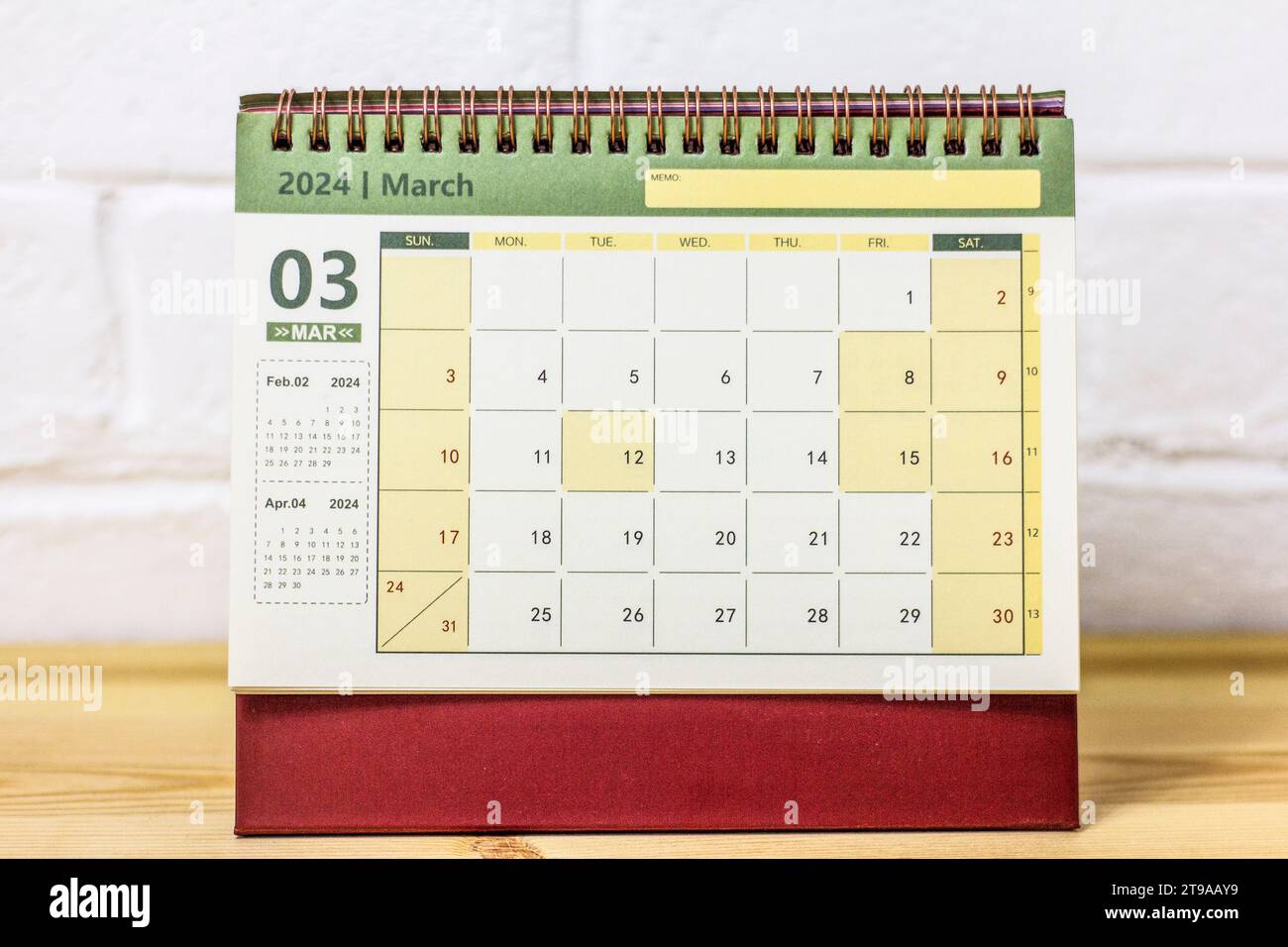 Calendário 2024 para imprimir Banque de photographies et d’images à ...