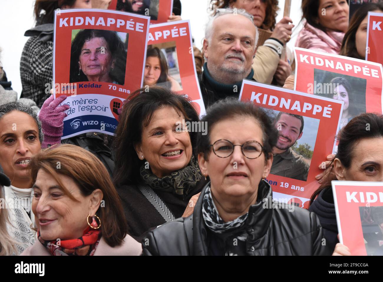 Rassemblement à l'appel de WIZO France pour la libération de tous les ...