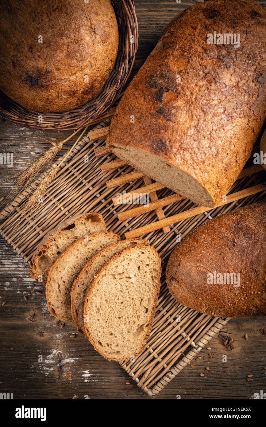 Bread top view Banque de photographies et d’images à haute résolution ...