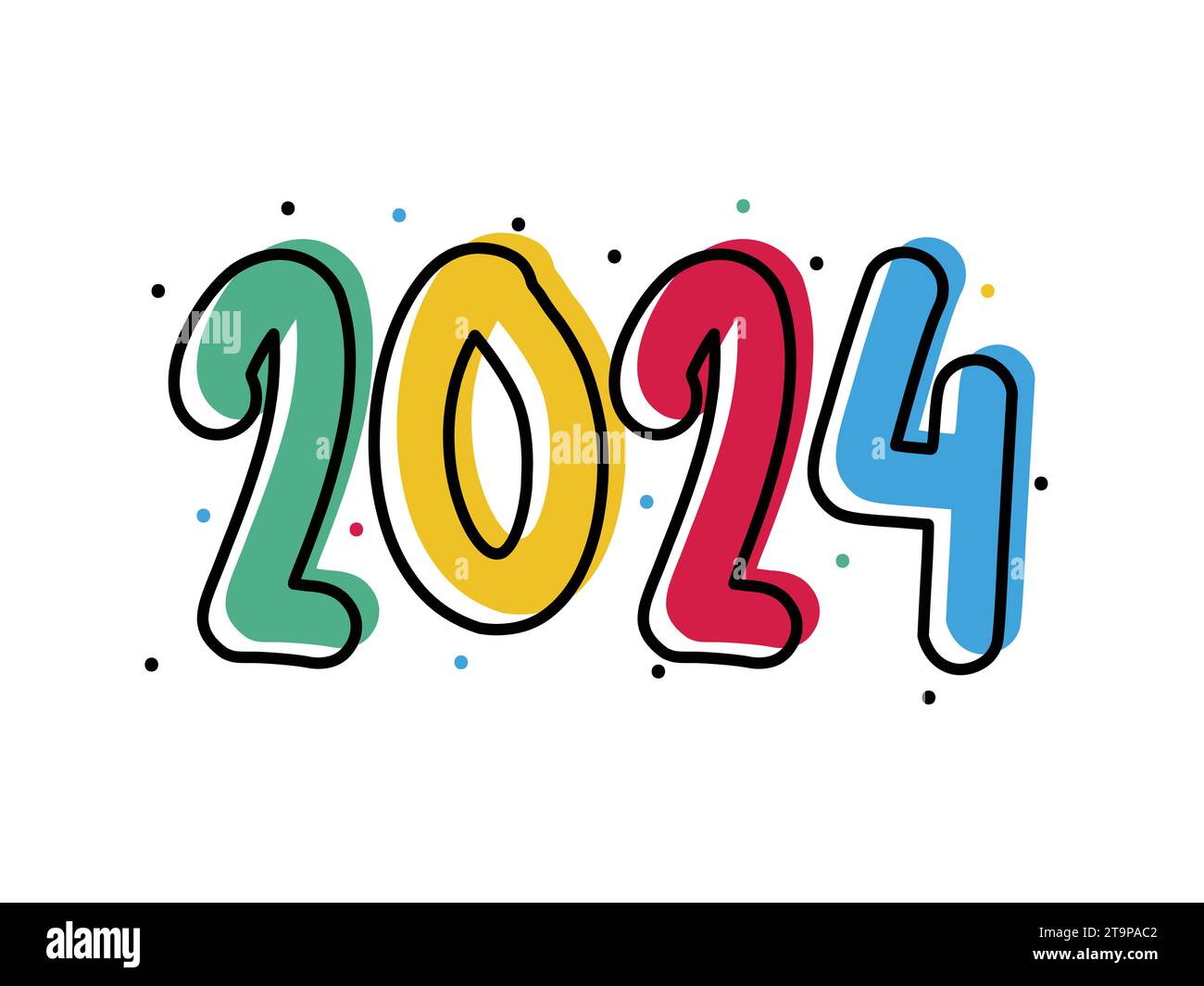 Années 2024 conception Banque d'images vectorielles - Alamy